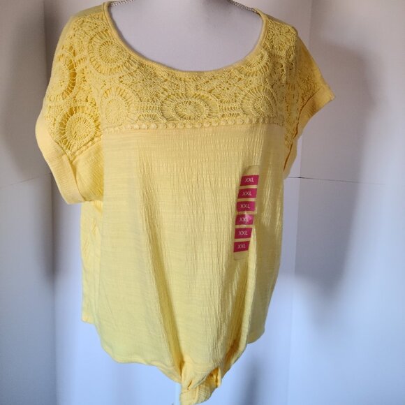 Berkley Jensen | Tops | Berkley Jensen Womens Tie Front Top Cap Sleeves ...